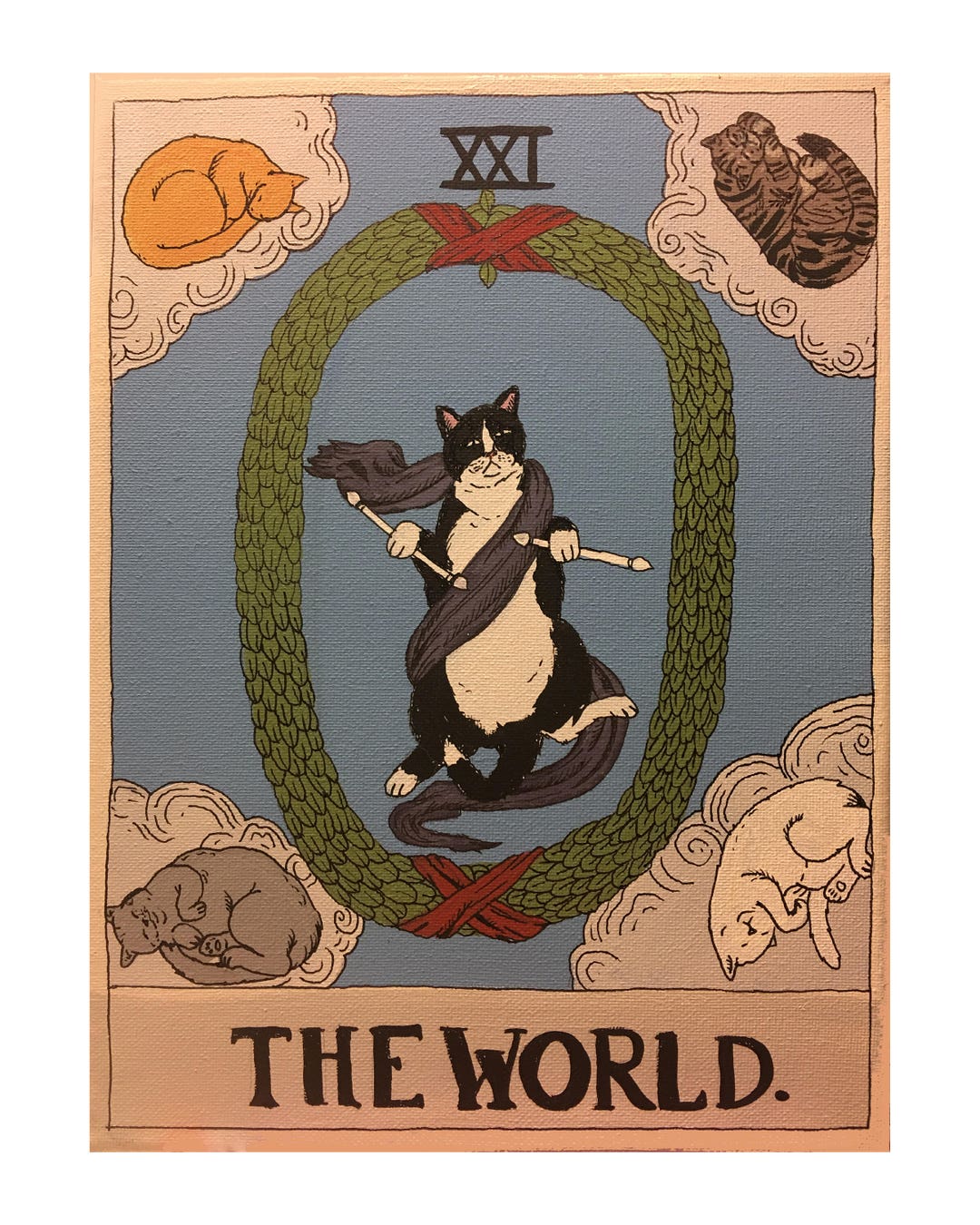 THE WORLD Kitty Tarot - PRINT - Etsy