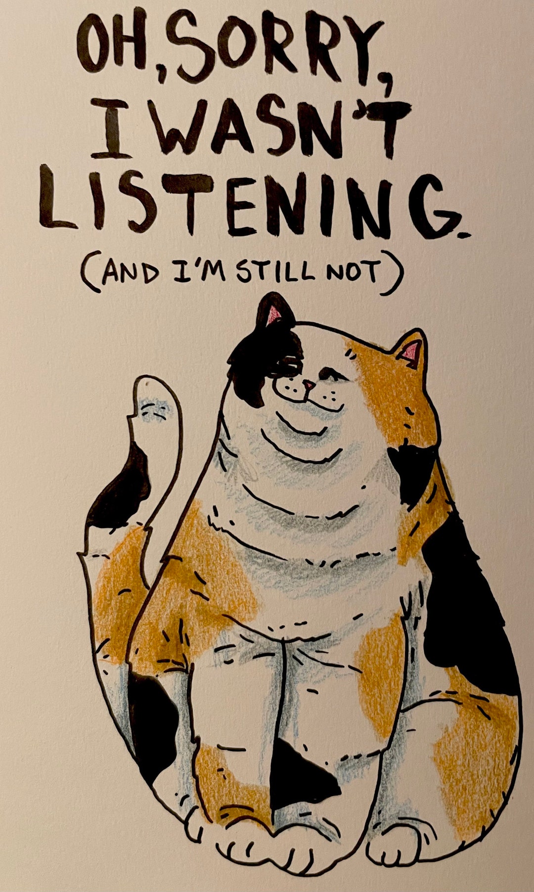 Not Listening PRINT - Etsy