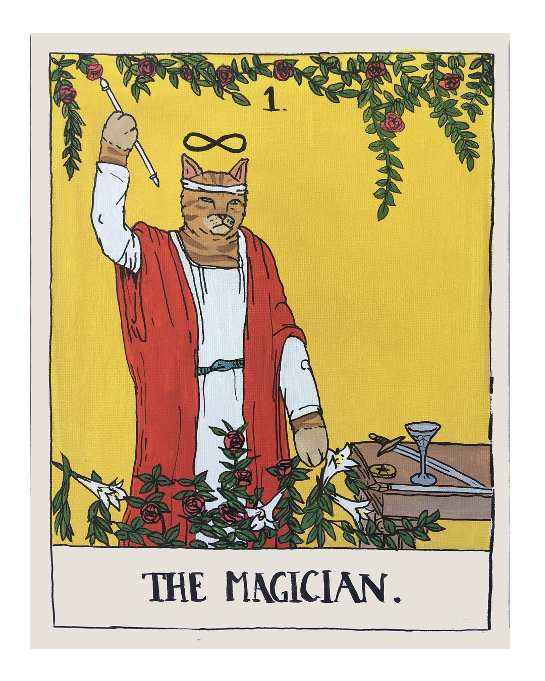 THE MAGICIAN Kitty Tarot - PRINT - Etsy