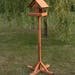 Rustic Wooden Roof Bird Table - Etsy