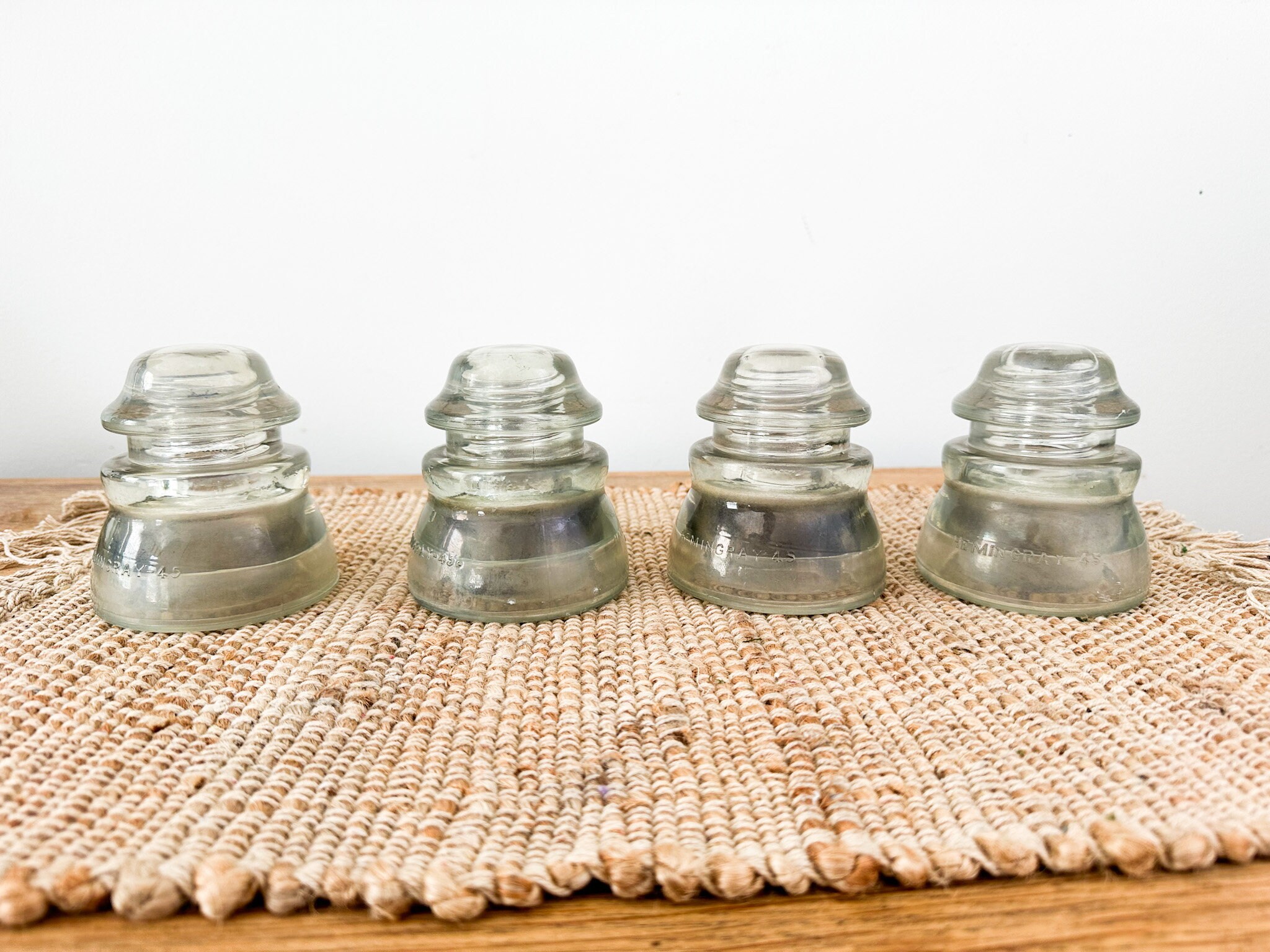 Antique Hemingray 45 Insulators: Vintage Industrial Decor, Set of 4 - Etsy