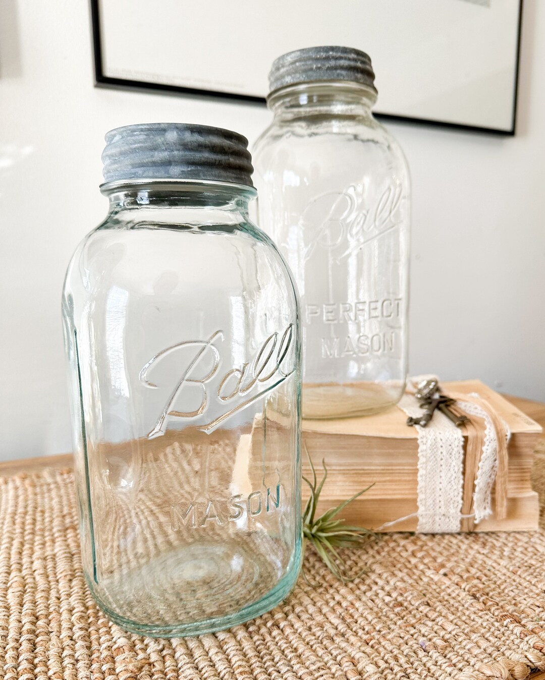 Half Gallon Ball Mason Jars With Zinc Lids, Set of 2, Perfect Mason Jar ...
