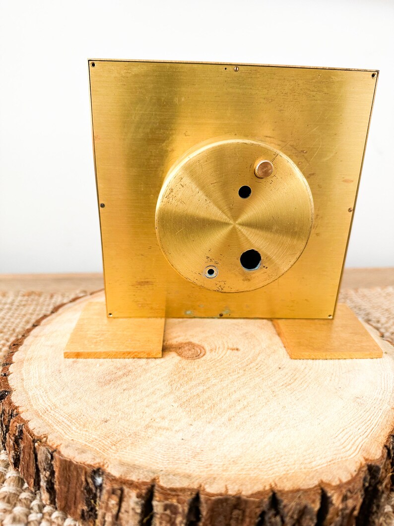 Swiss Style Mid Century Gold Alarm Clock, Modernist Table Clock ...