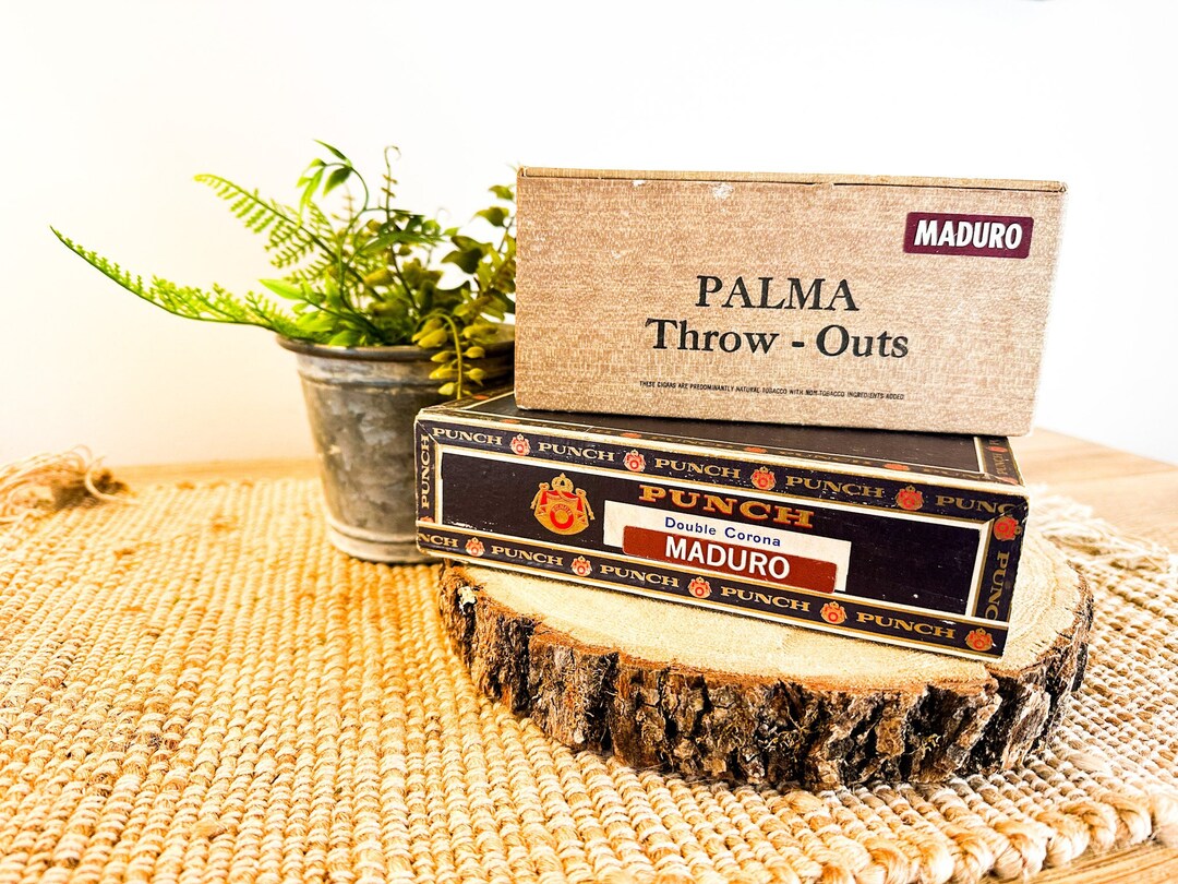 Maduro Cigar Boxes, Set of 2, Punch Presidentes, Palma Throwouts ...