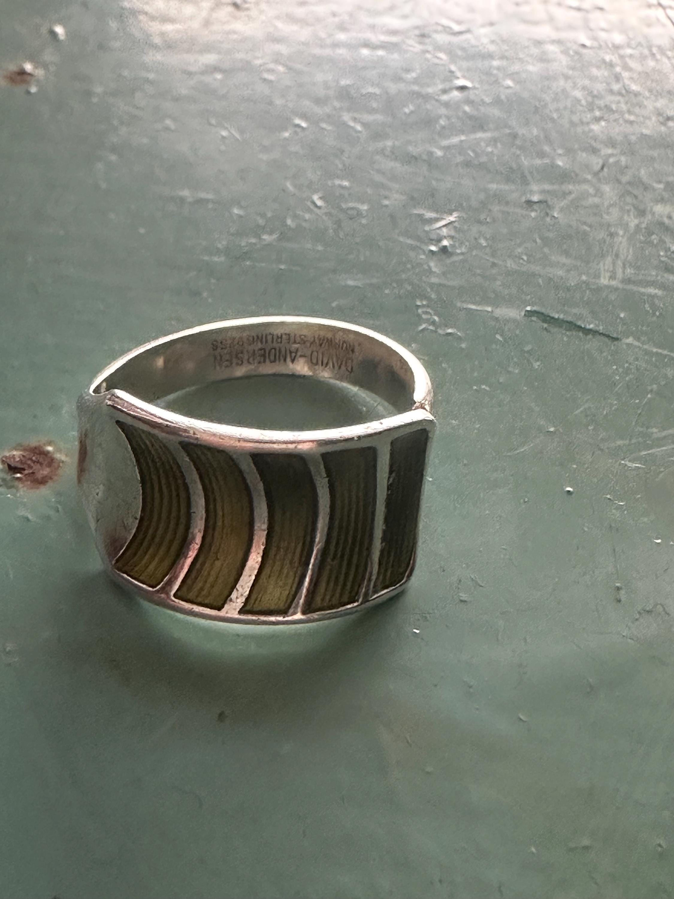 David Andersen Sterling Silver Enamel Ring Norway Norwegian - Etsy