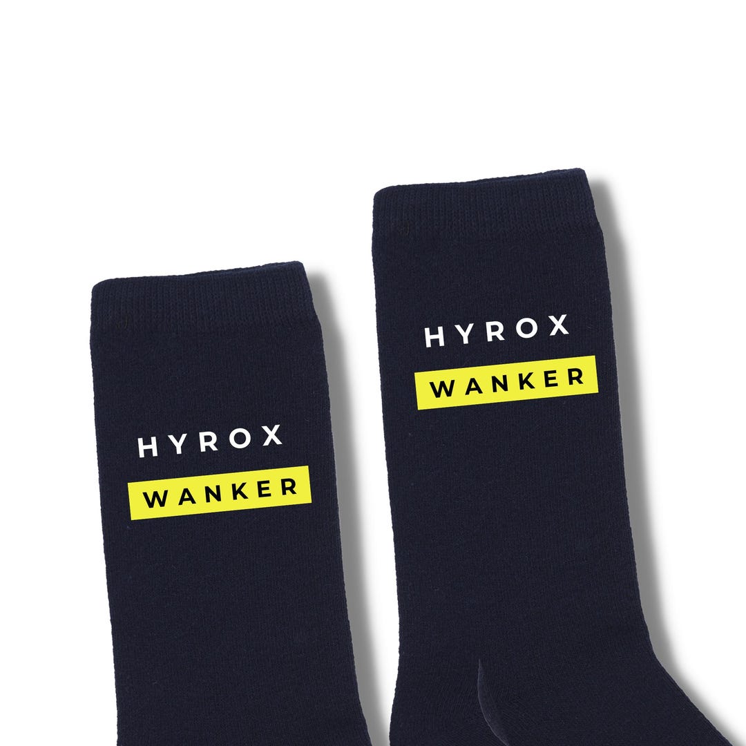 Hyrox Wanker Socks: Funny Running Socks, Strava Gift - Etsy UK