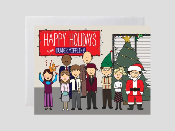 The Office Christmas Card the Office TV Show Card Dunder - Etsy