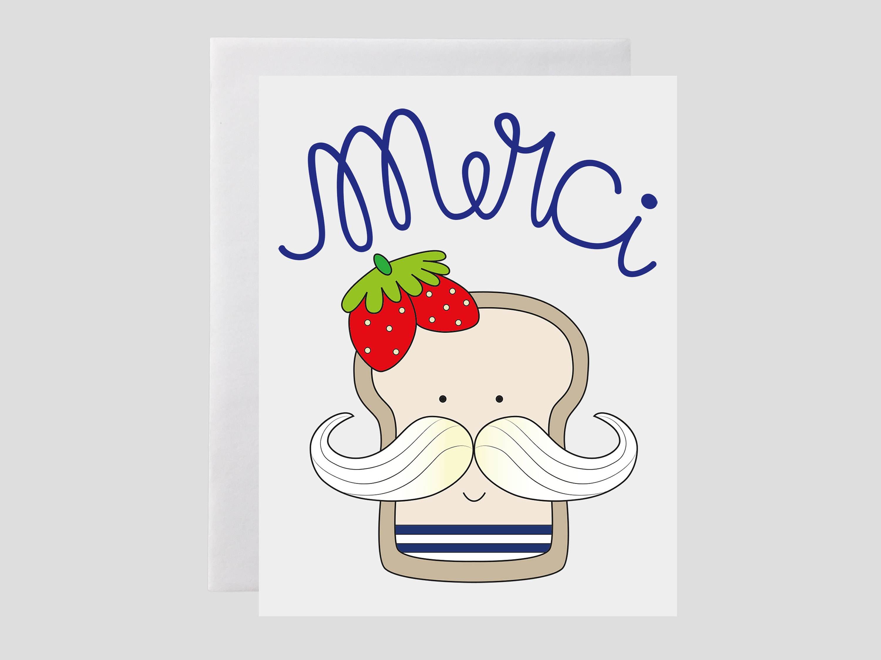 Funny Thank You Card Merci French Toast Thank You Card | Etsy