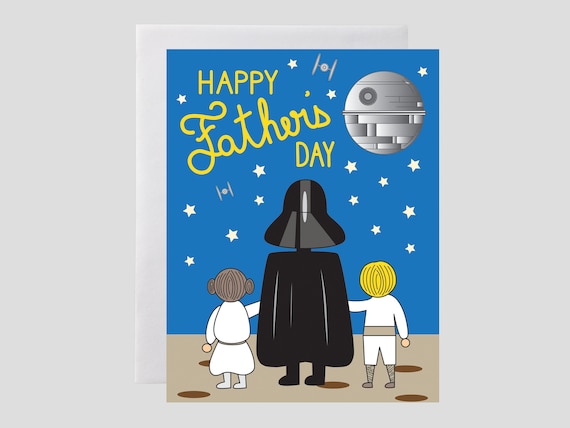 Star Wars Card Star Wars Father's Day Card Darth Vader | Etsy