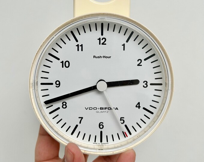 Vintage VDO + Bifora Quartz White Wall Clock (germany) - Etsy