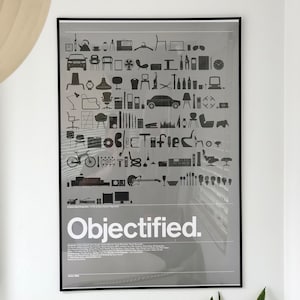 Gary Hustwit “objectified” Anniversary Metallic Silver Movie Lithograph ...
