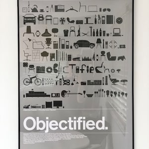 Gary Hustwit “objectified” Anniversary Metallic Silver Movie Lithograph ...