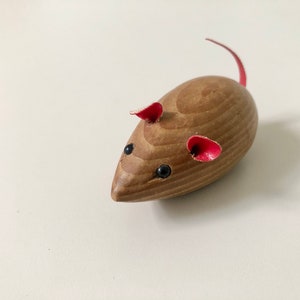 Vintage Small Wooden Mouse Figurine taiwan - Etsy