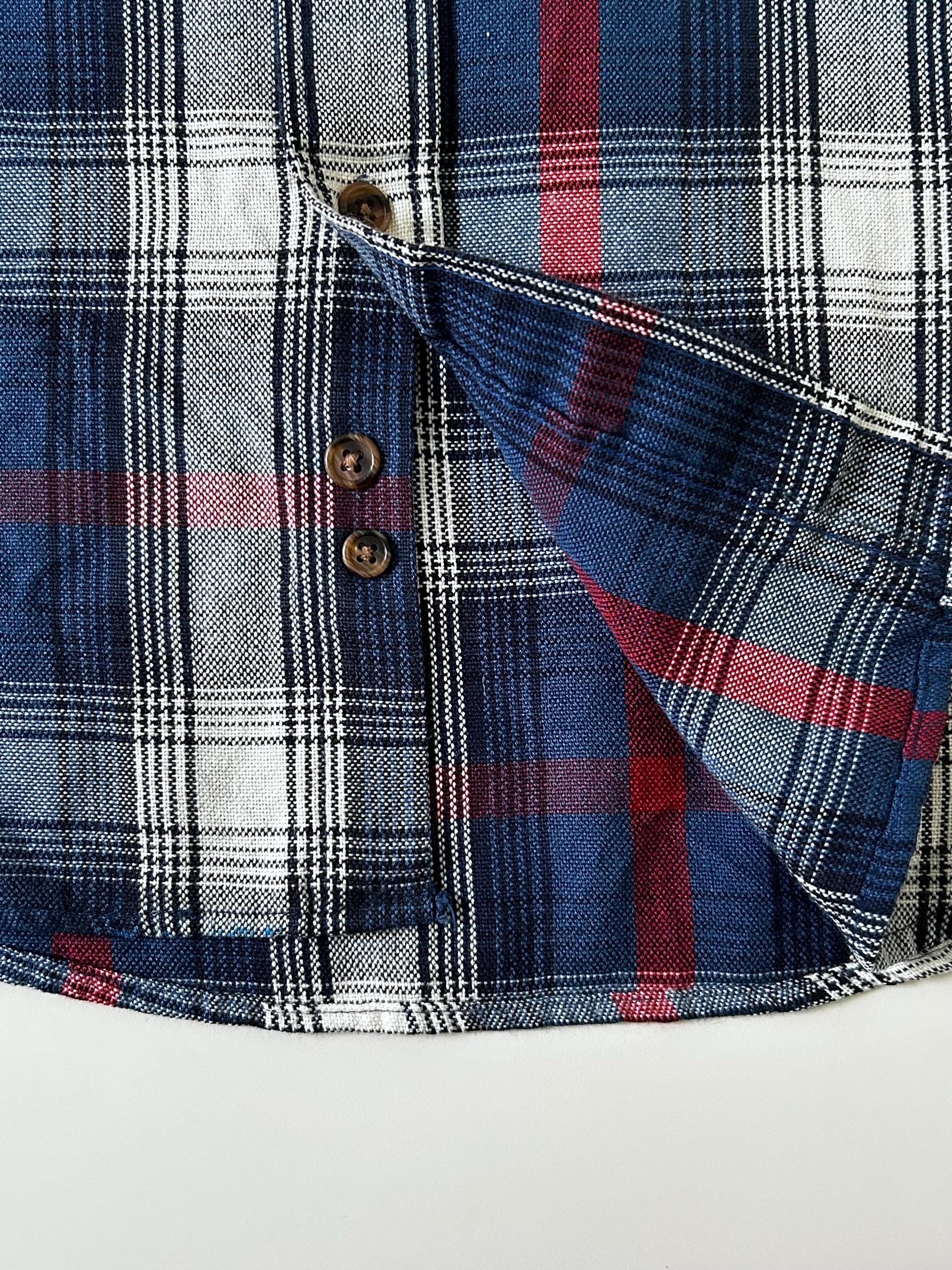Vintage Windridge Blue Plaid Long Sleeve Flannel Shirt (men's Large) - Etsy