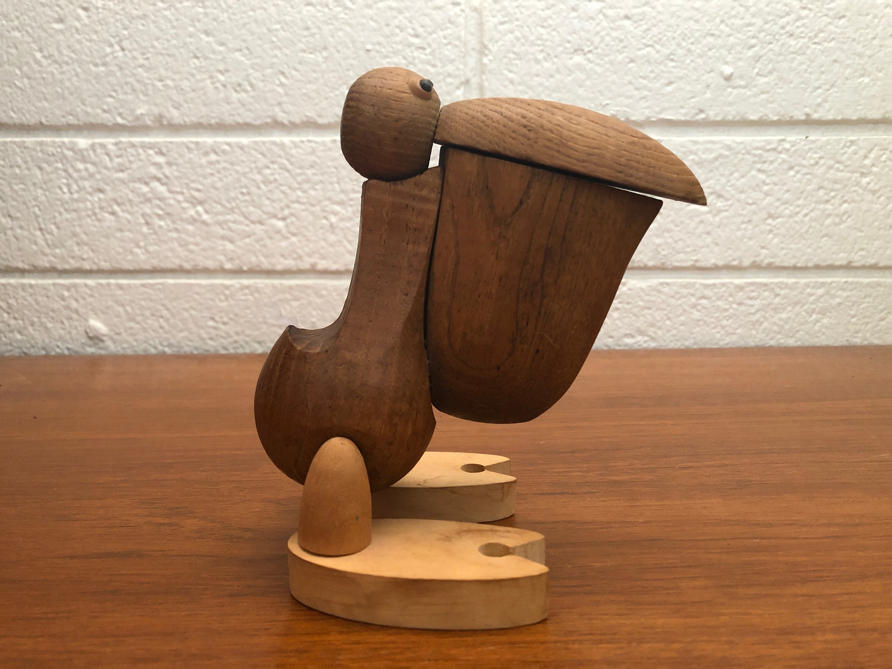 Vintage Zoo-line Teak Pelican Desk Organizer | Etsy