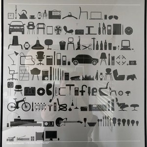 Gary Hustwit “objectified” Anniversary Metallic Silver Movie Lithograph ...