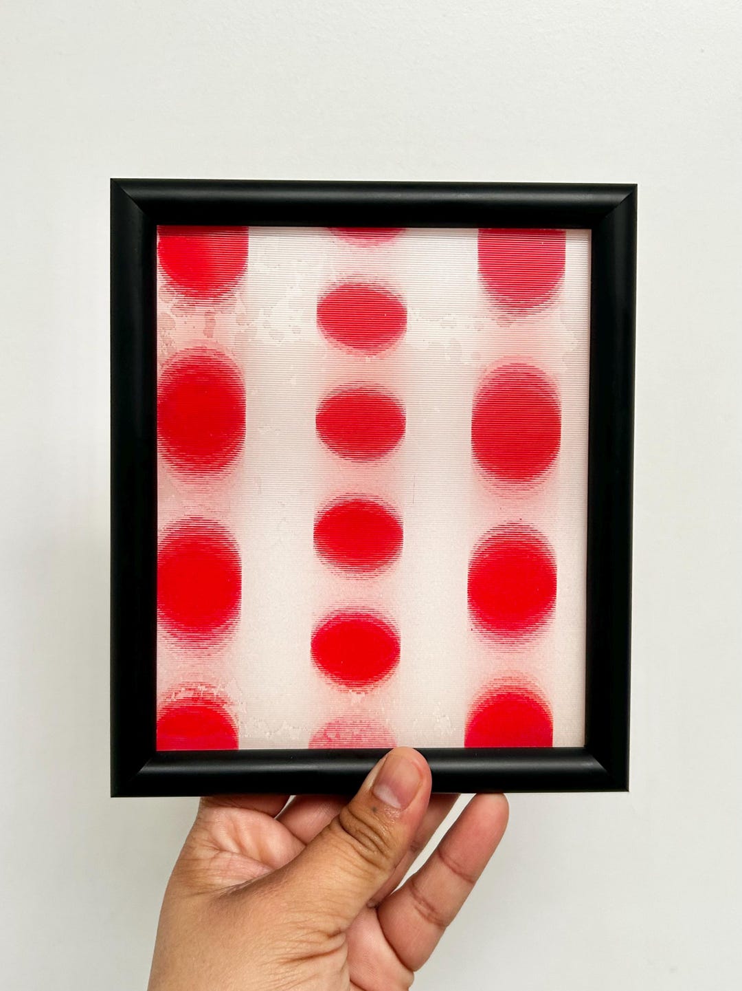 Vintage Framed Vari-vue Lenticular Hypnotizing Red Dots - Etsy