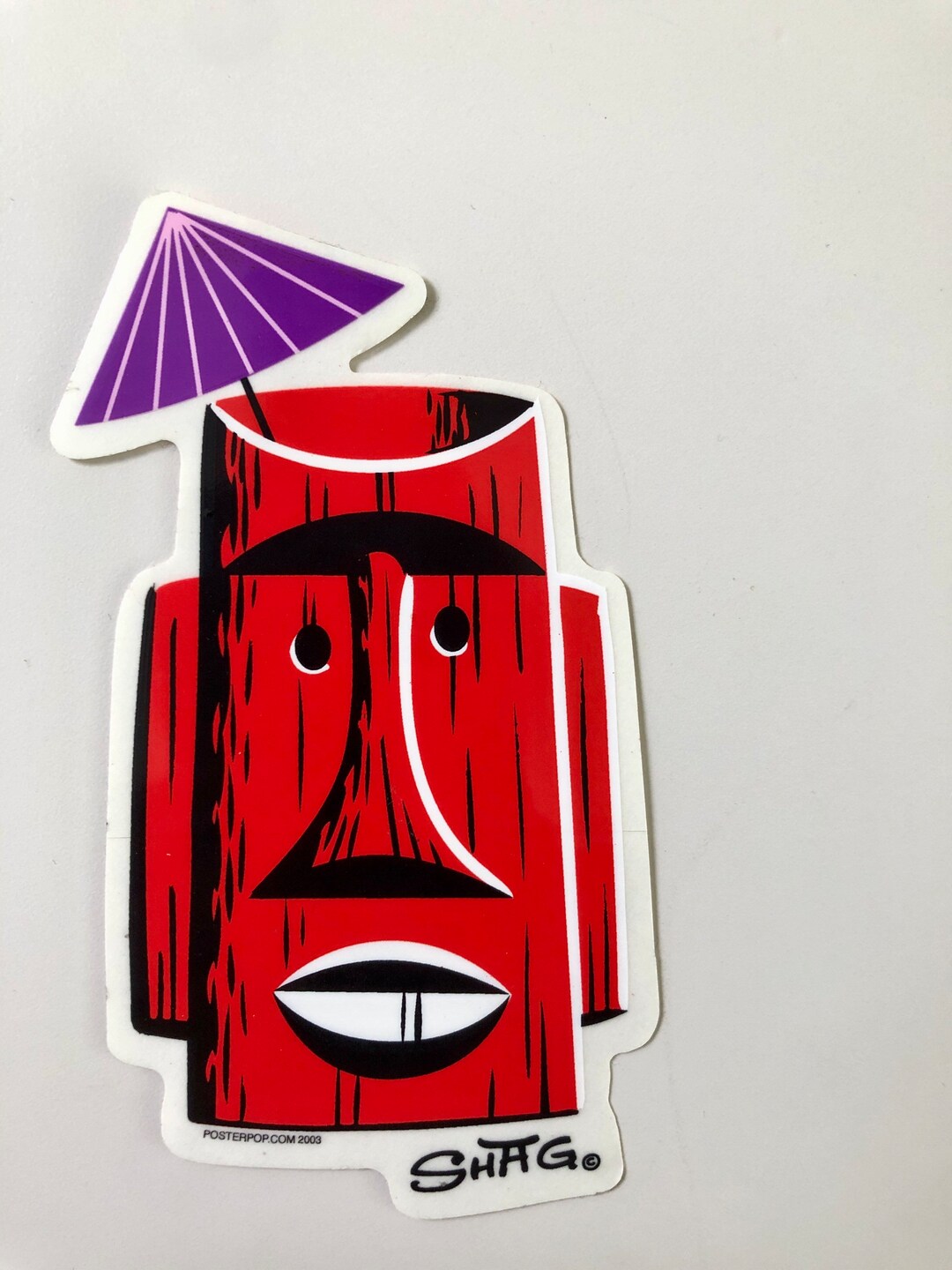 Josh Agle shag Tiki Head Sticker - Etsy