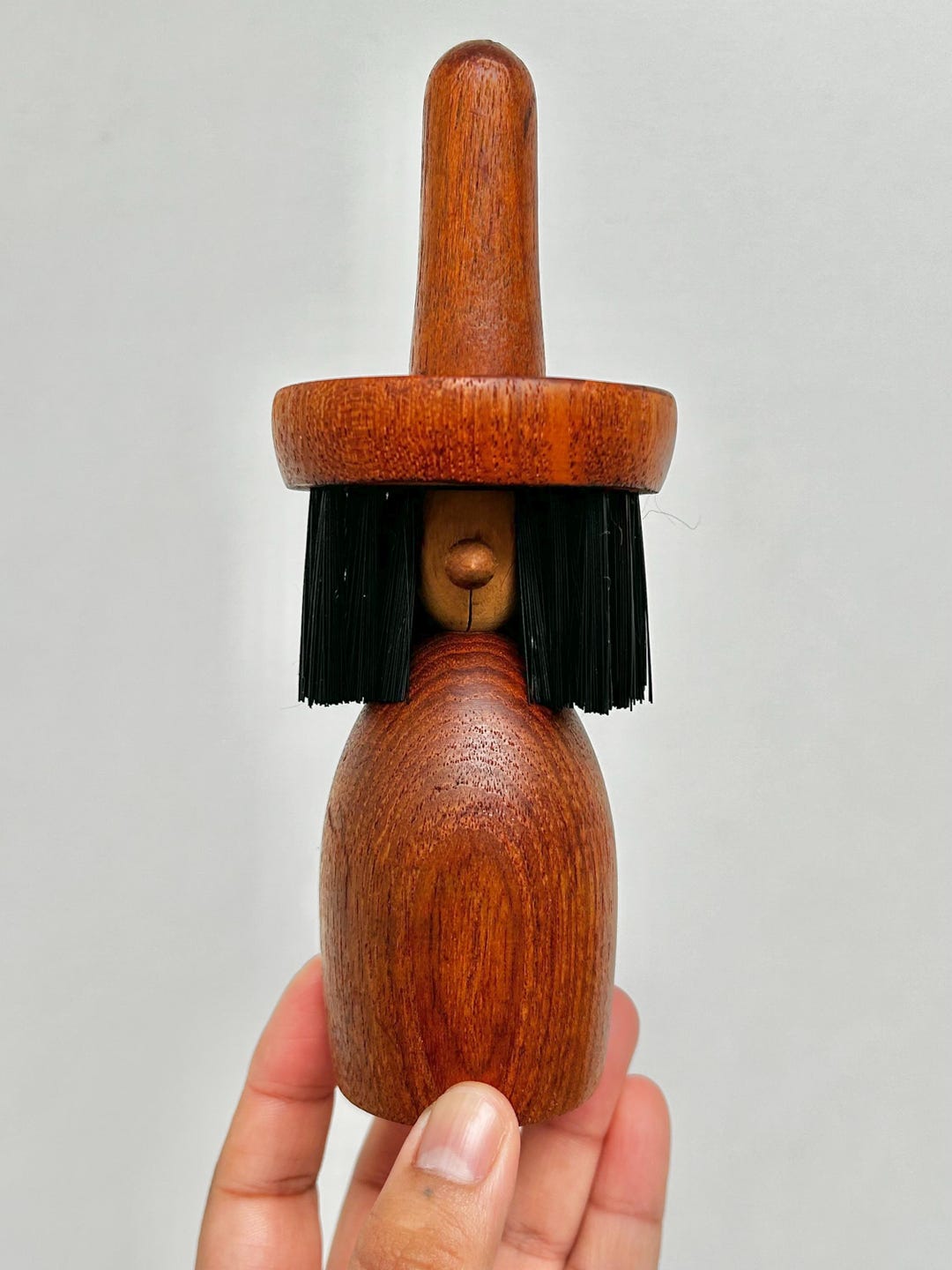 Vintage Danish Style Teak Wood Brush Figurine - Etsy