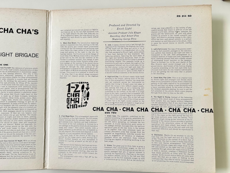 Vintage Enoch Light “cha Cha’s” Vinyl Record: Command Records - Etsy
