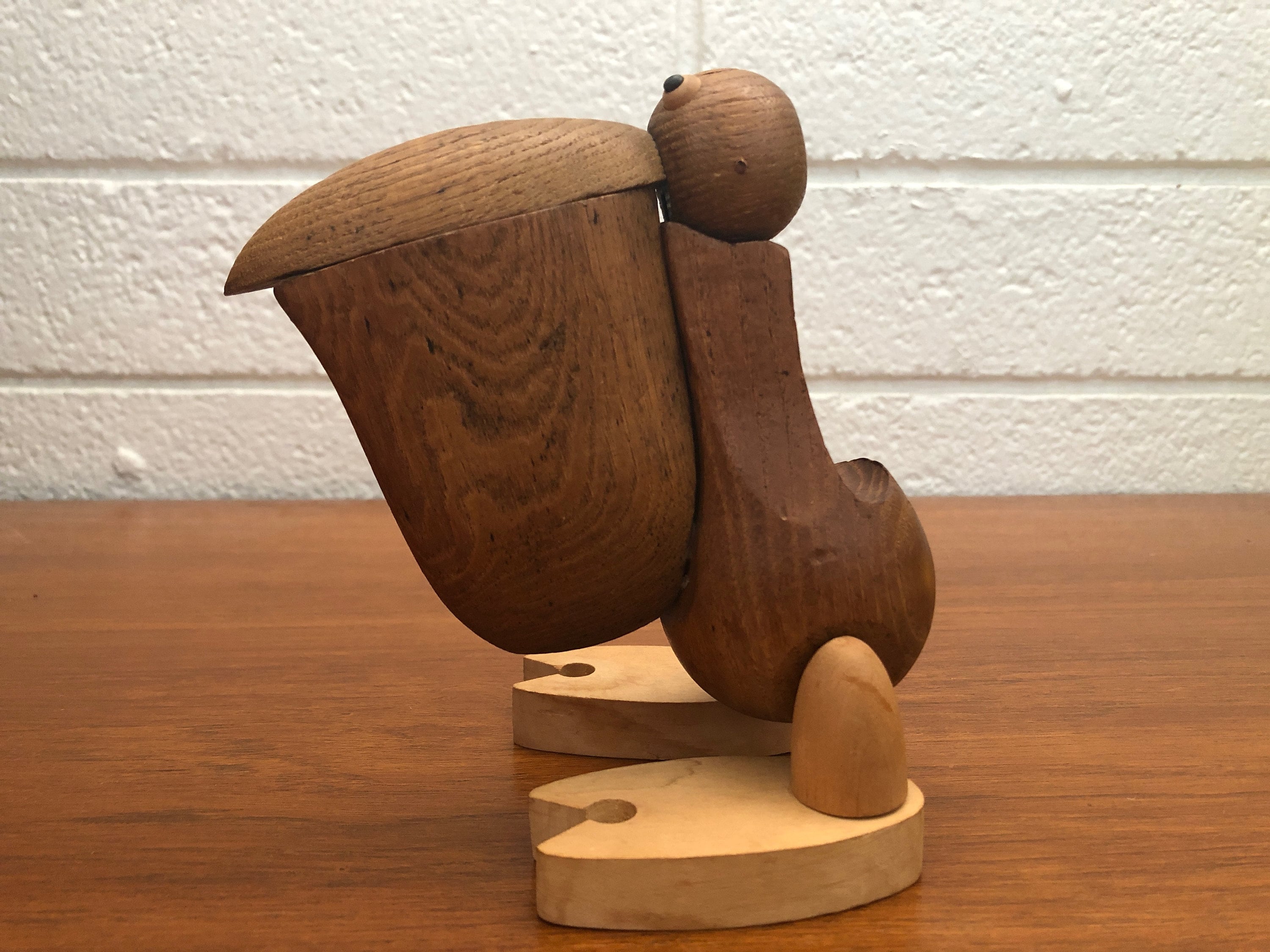 Vintage Zoo-line Teak Pelican Desk Organizer | Etsy