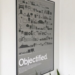 Gary Hustwit “objectified” Anniversary Metallic Silver Movie Lithograph ...