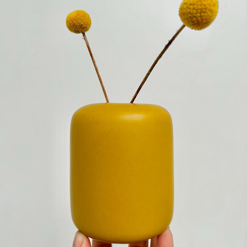 Mustard Yellow Vase - Etsy