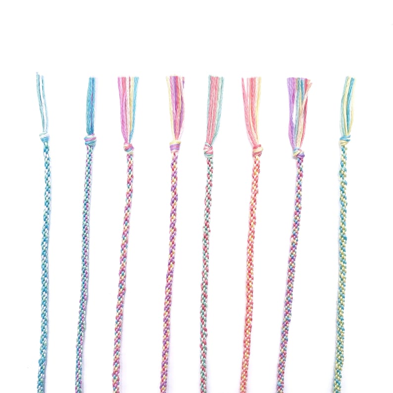 Friendship Bracelet Making Kit: Pastel Woven Bracelets, Easy DIY Craft ...