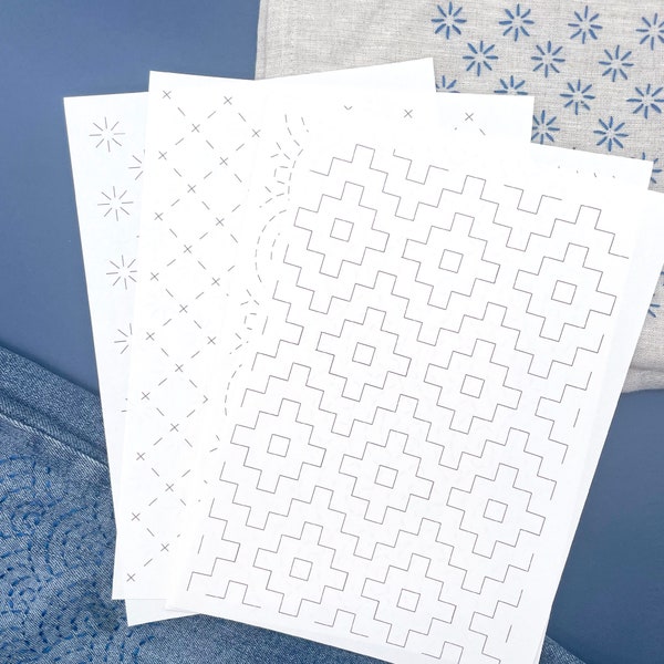 Sashiko Embroidery Designs - Etsy