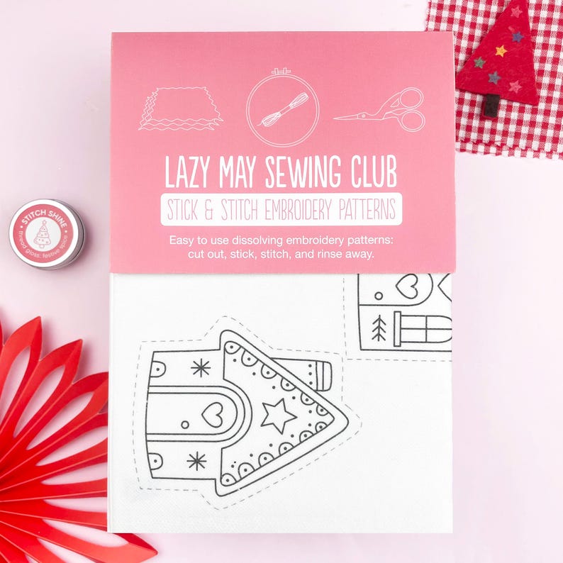 Gingerbread Stick and Stitch Embroidery Patterns: Easy Christmas Wash ...