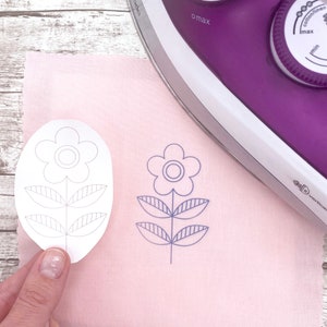 18 Modern Floral Embroidery Transfers. Iron on Flower Patterns for Hand ...