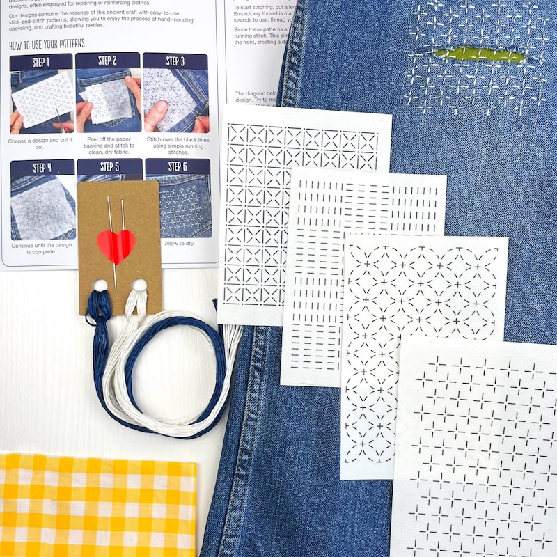 Sashiko Patch - Etsy