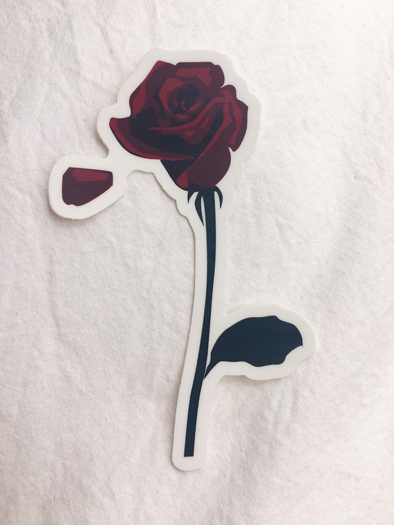 Red Rose Sticker | Etsy