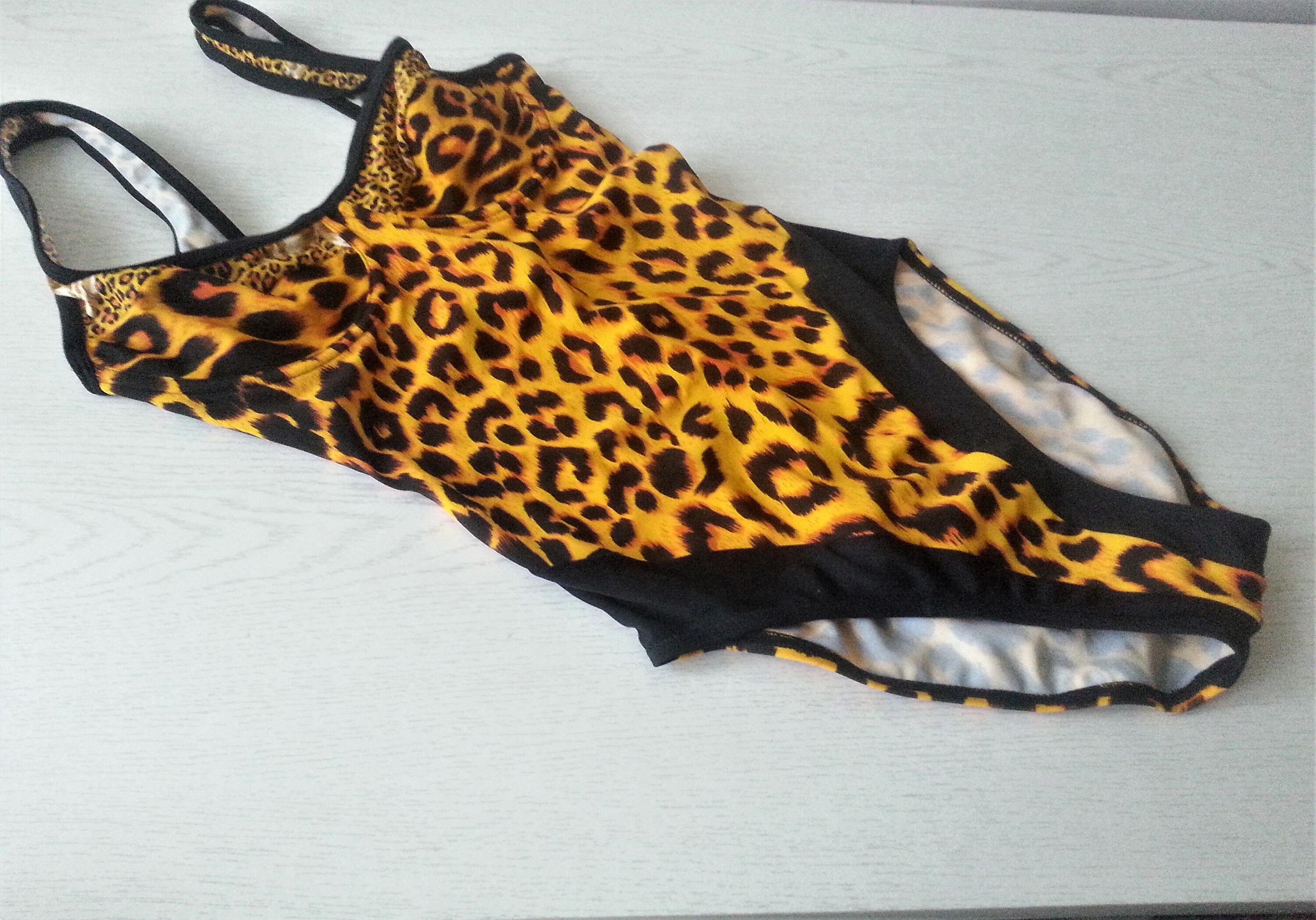 Vintage Leopard Print Suit One Piece Swimsuit Animal Print Lycra by Du ...