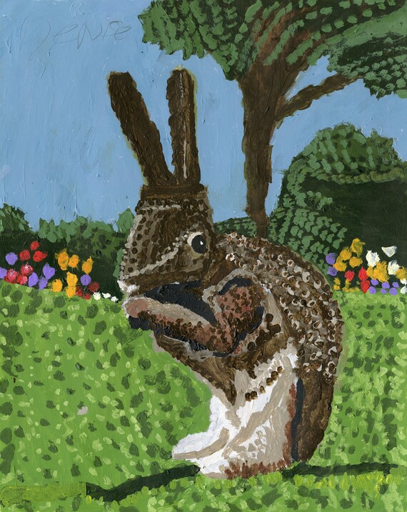 Harvey the Rabbit Print - Etsy