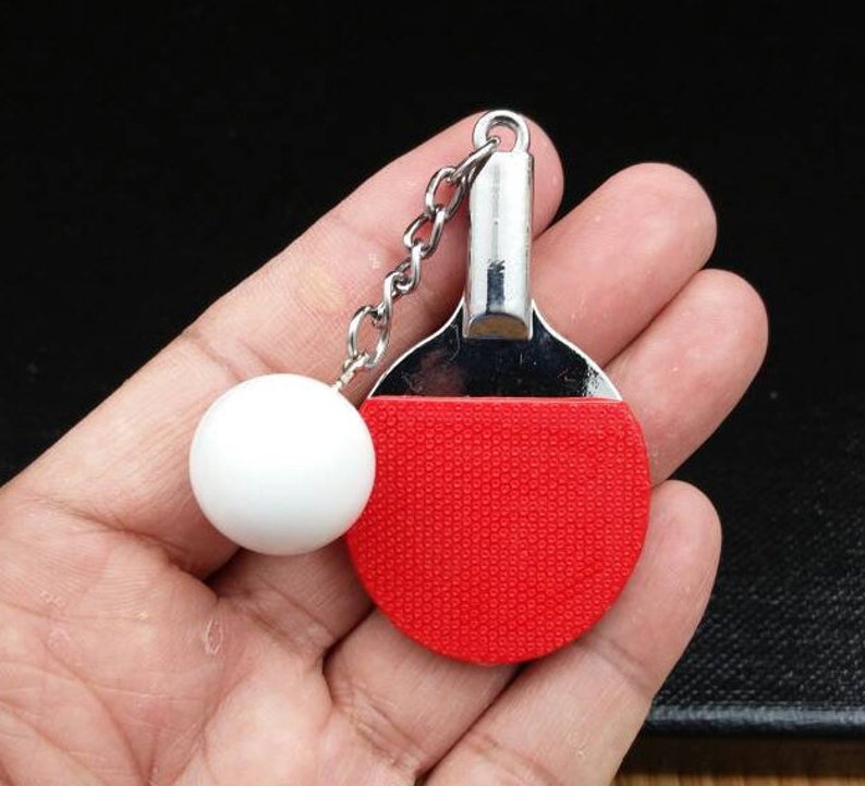 Table Tennis Racket Ball Miniature Charm Ping Pong Game - Etsy