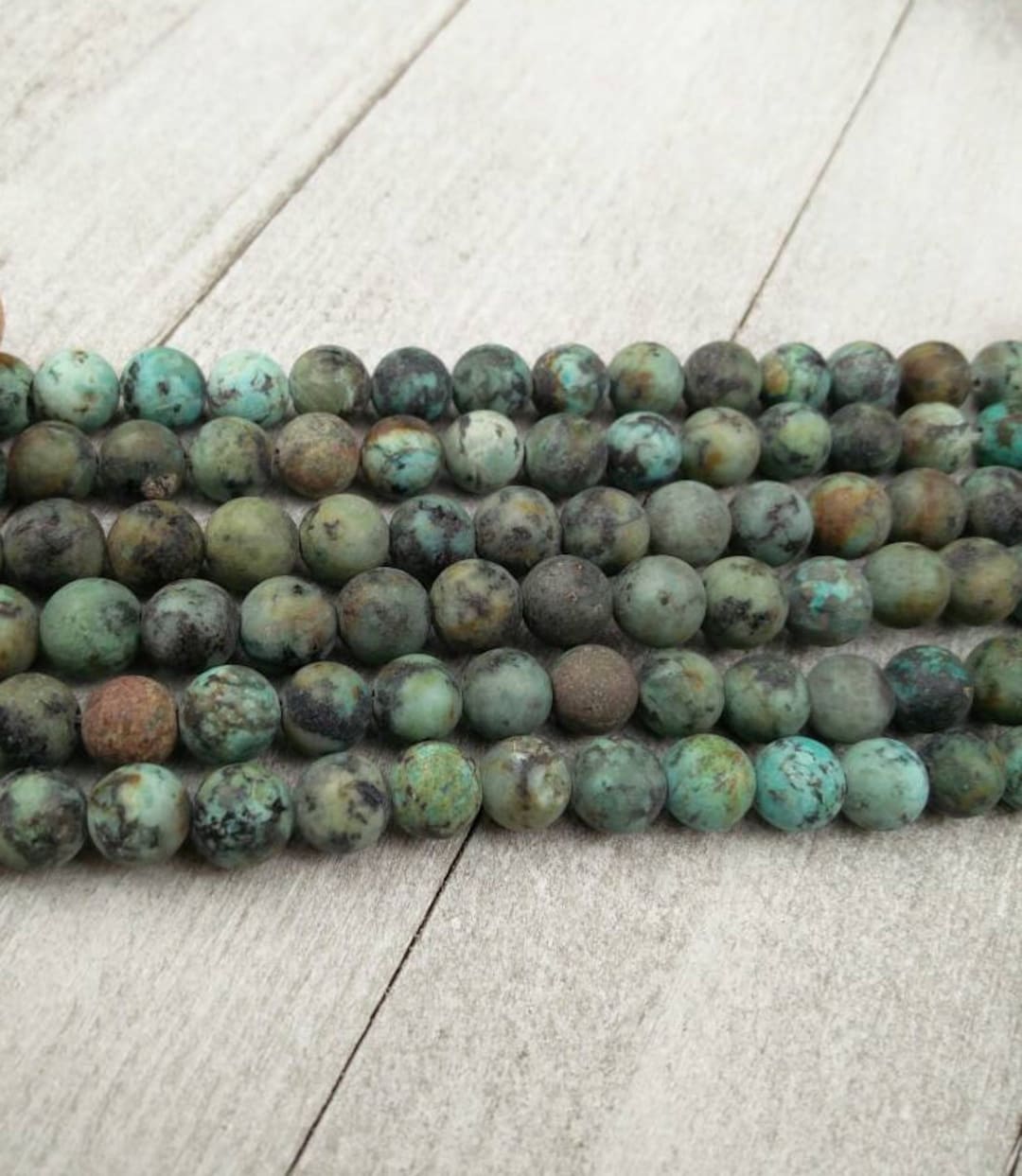 African Turquoise Jasper Matte Beads 4/6/8/10/12mm Natural Dull Frosted ...