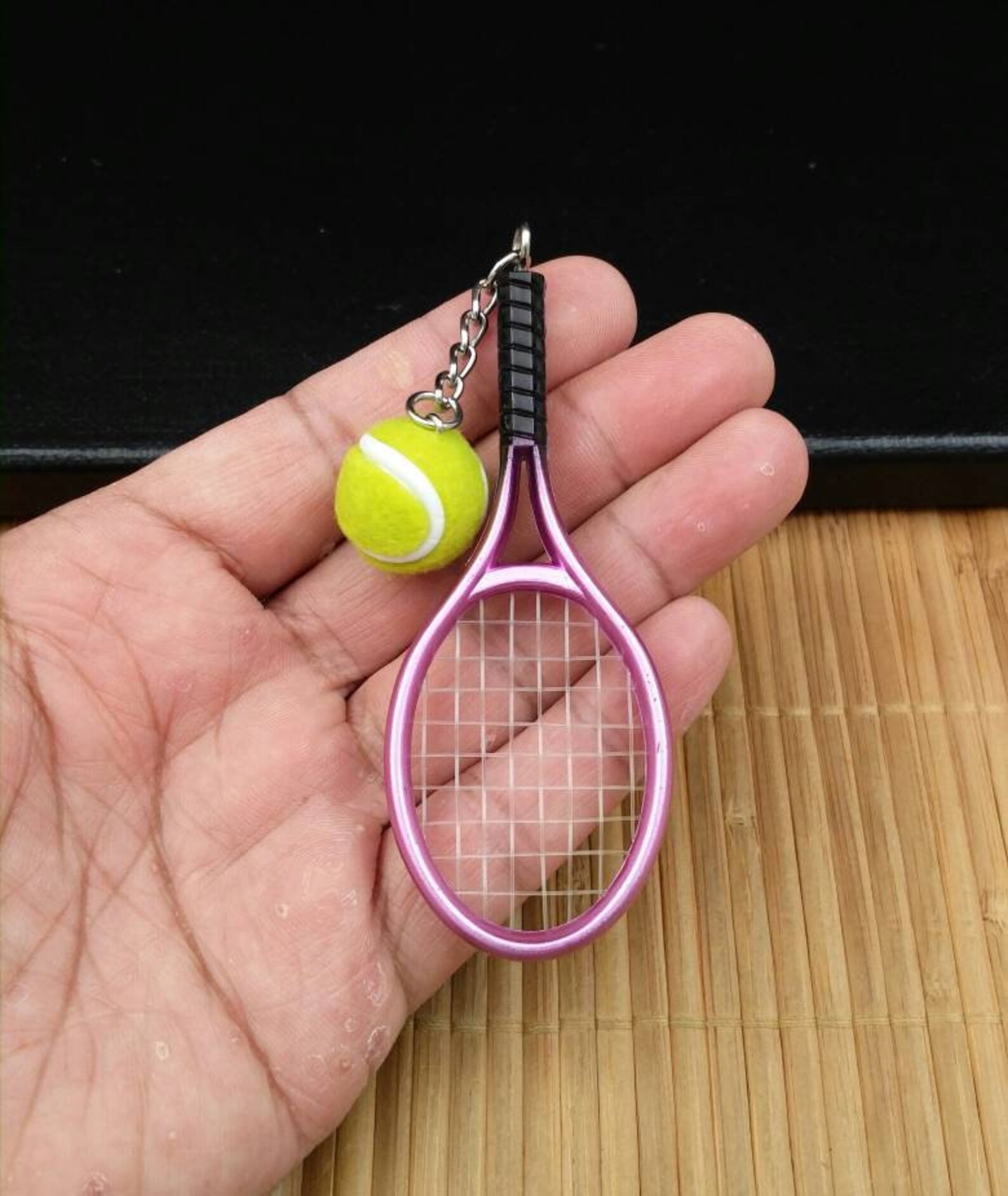 Tennis Ball Racket Pendant Tennis Game Enthusiast Miniature - Etsy