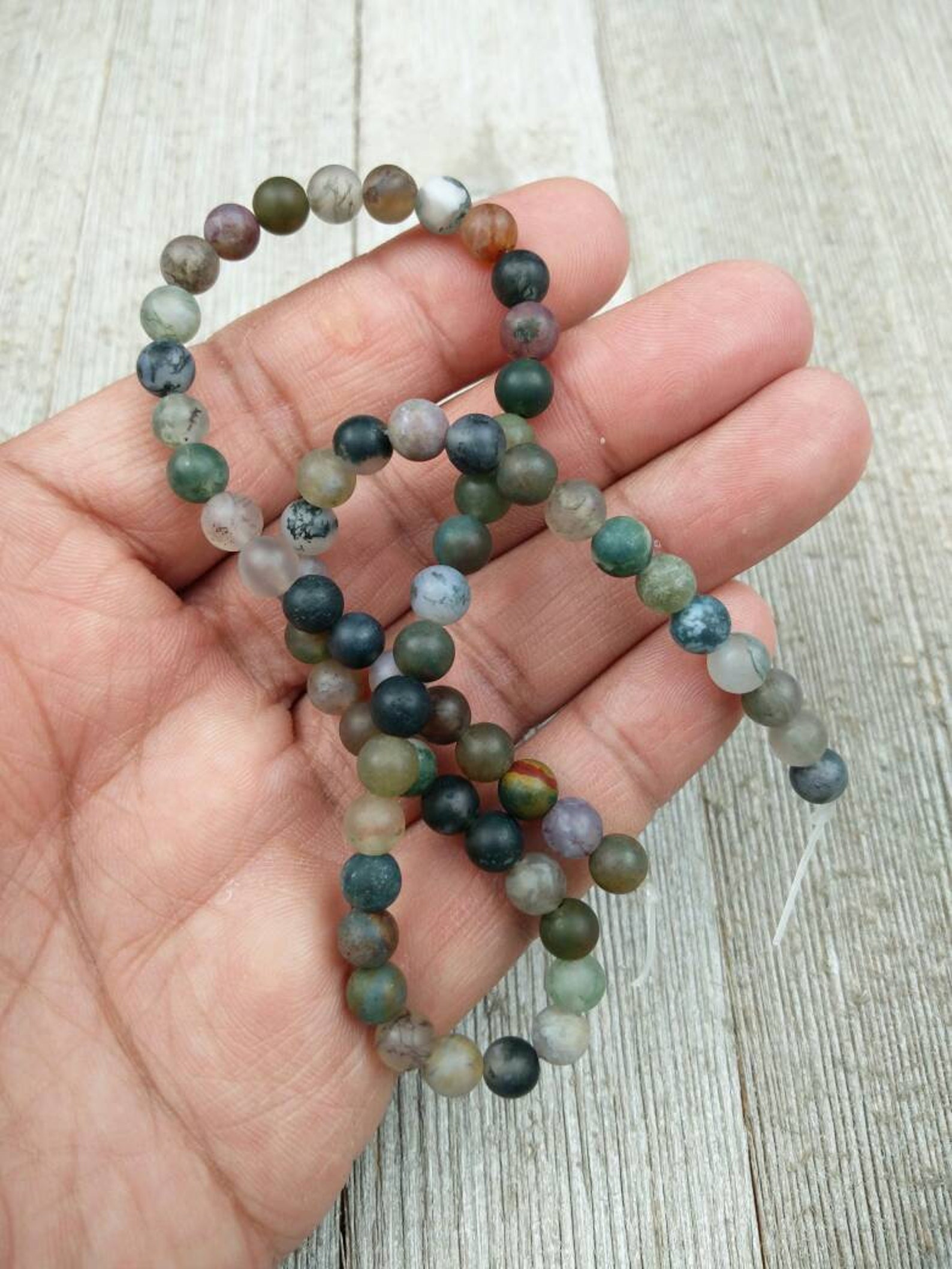 Indian Agate Beads Matte Natural Round 4/6/8/10mm Stones Earrings ...
