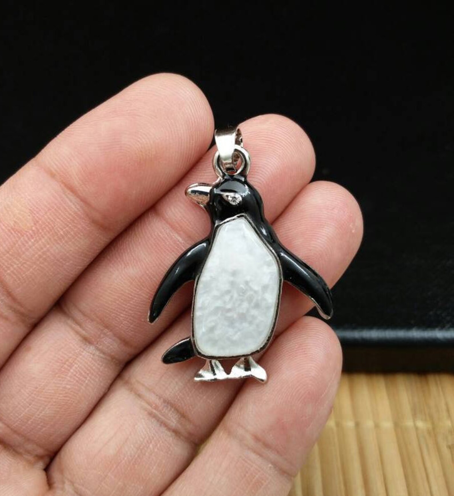 Penguin Charm Elegant Bird Enamel Pendant Penguin Lover's | Etsy
