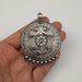 Large Silver Carved Pendant With Loops for Hanging - Etsy