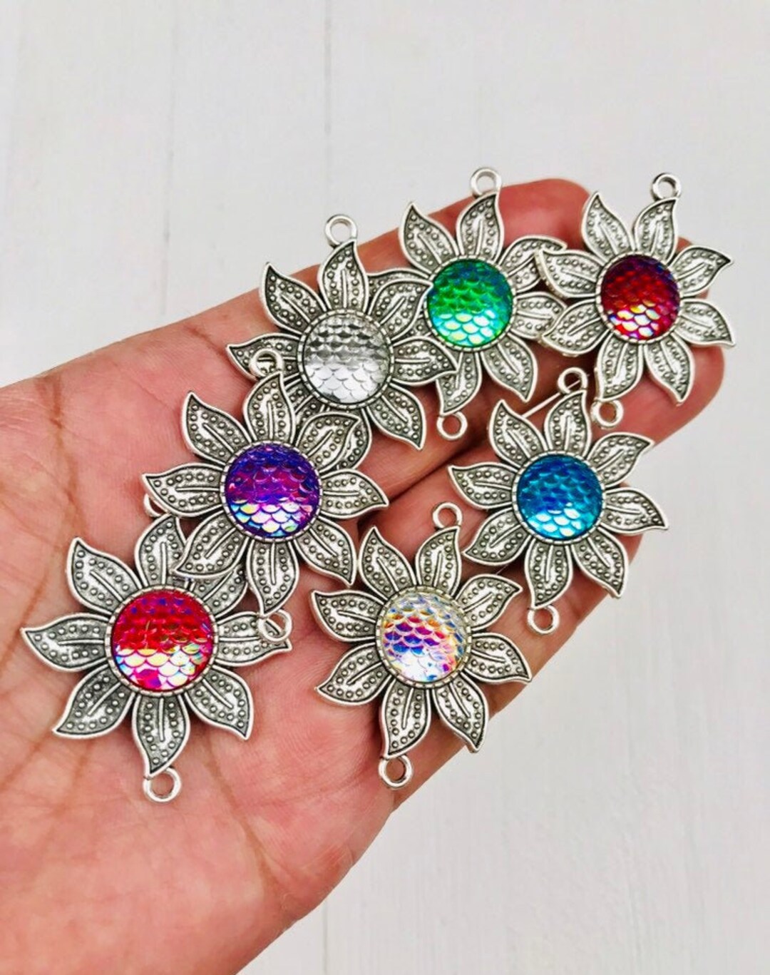 ONE Mermaid Scale Floral Connector Snake Skin Fish Scales Dragon Skin ...