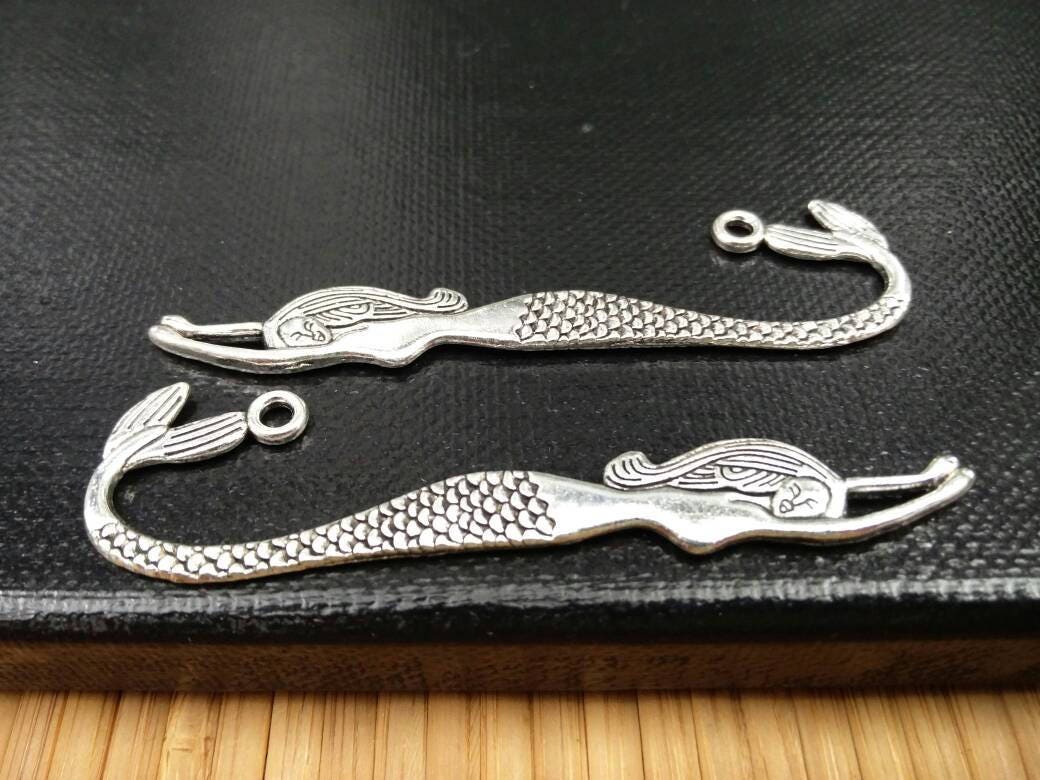 ONE Silver Mermaid Charm Woman Fish Pendant Half Woman Half | Etsy