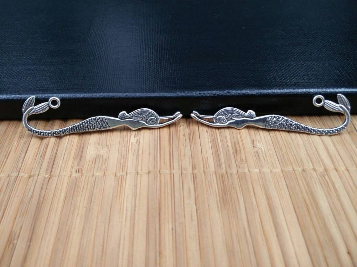 ONE Silver Mermaid Charm Woman Fish Pendant Half Woman Half | Etsy