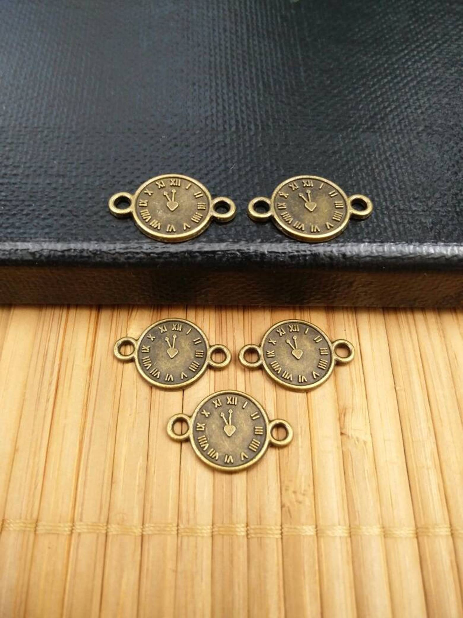 5 Wrist Watch Connectors Vintage Design Antique Style Clock Links ...