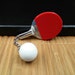 Table Tennis Racket Ball Miniature Charm Ping Pong Game Lover's Pendant ...