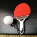 Table Tennis Racket Ball Miniature Charm Ping Pong Game Lover's Pendant ...