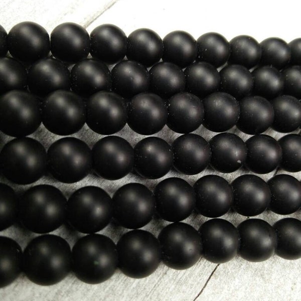 Jet Bead Necklace - Etsy