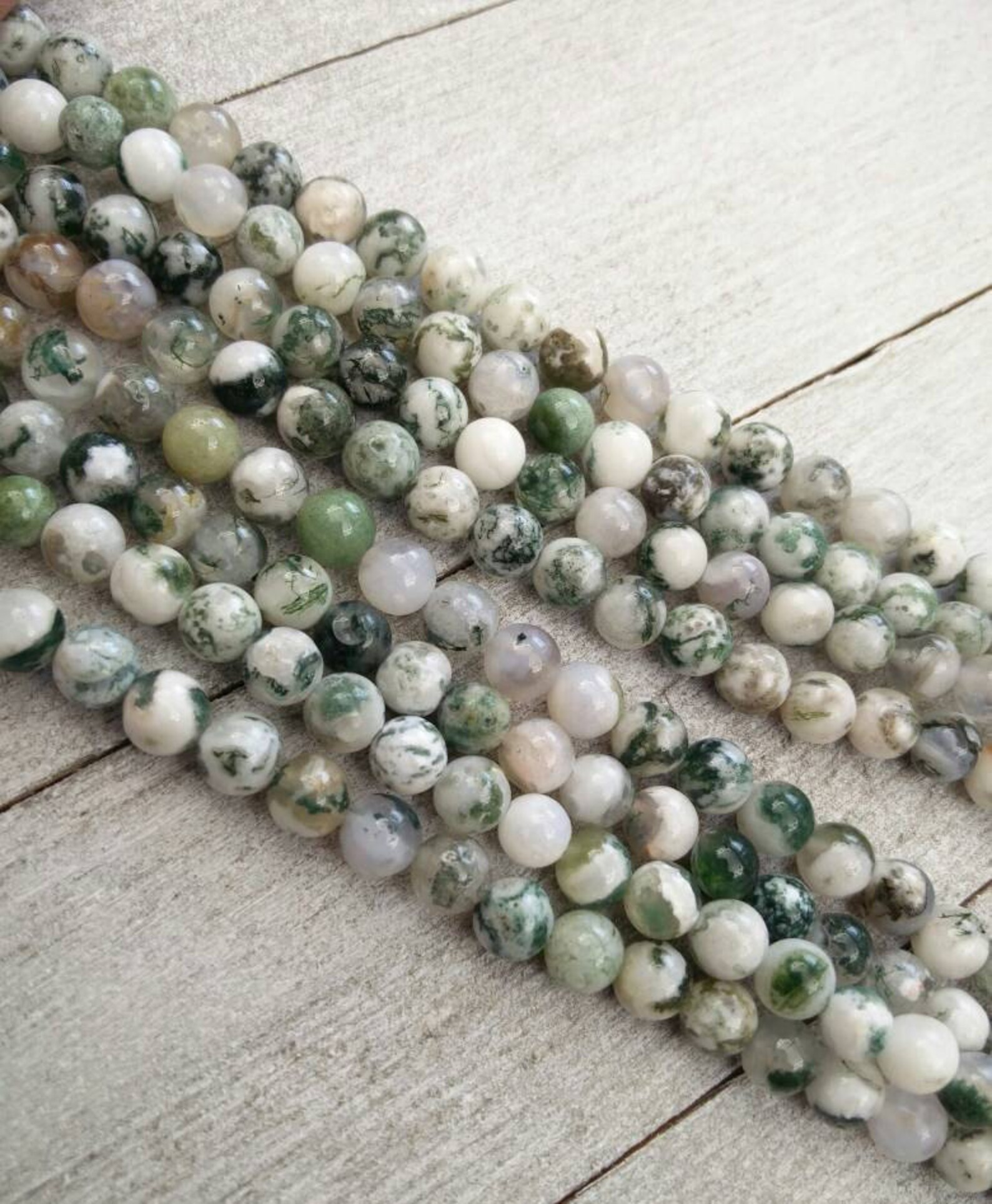 Tree Agate Beads 6/8/10mm Round Moss Stones Bohemian Jewelry - Etsy