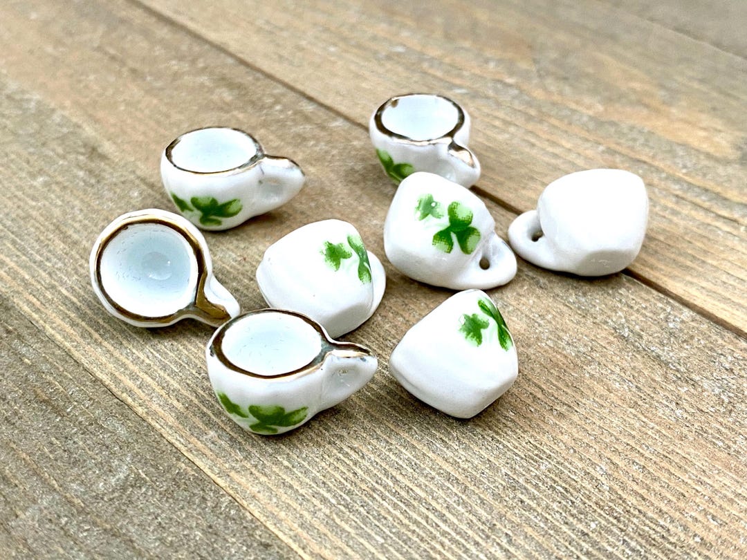 Tea Cup Ceramic Charm Porcelain Multicolor Teacup Miniature Doll House ...